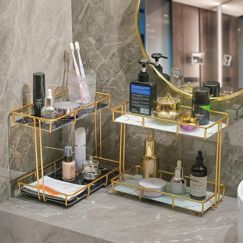 Makeup Rack Nordic Cosmetic Organizer Shelf Dressing Table Makeup ...